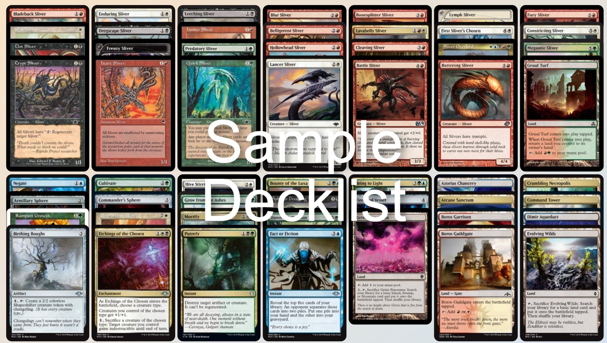 Sliver Tutor - Sliver Overlord - Commander Deck - Classic Art – Crusty ...